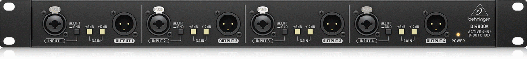 Behringer DI4800A 4Ch Active Di, Booster, Line ISO